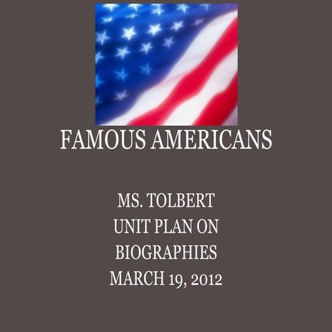 WHO AM I : FAMOUS AMERICANS PRESENTATION | PPTX | Music | Entertainment