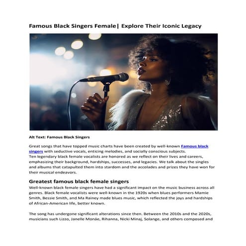 Famous Black Singers: Voices That Defined Generations.pdf