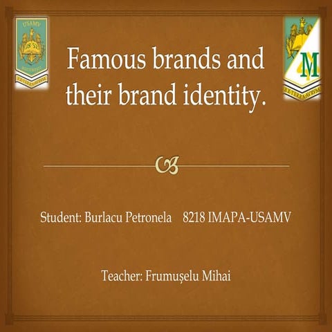 Famous brands and their brand identity | PPTX