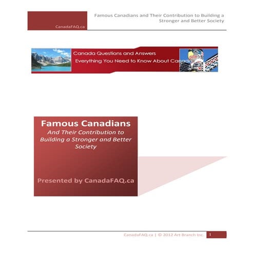 Famous canadians | PDF