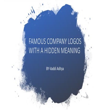 Famous company logos with a hidden meaning | PPTX