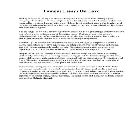 Famous Essays On Love.pdf