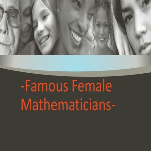 Famous female matematicians | PPT