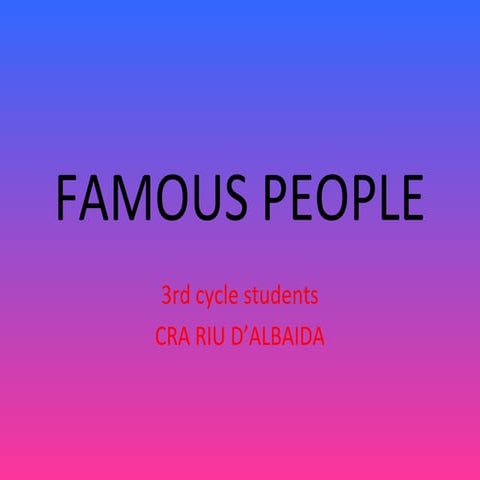 Famous people | PPT