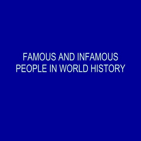 Famous People In World History | PPT