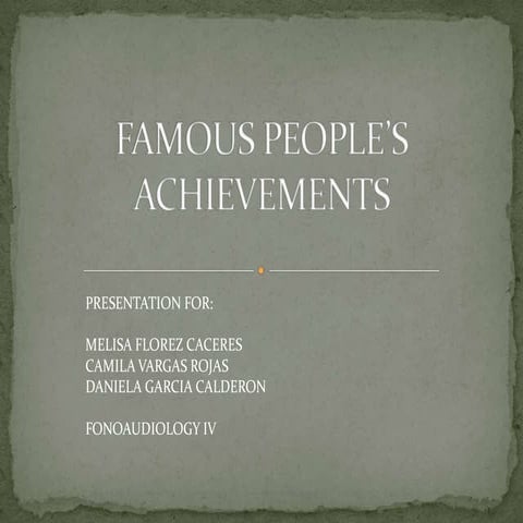 Famous people s achievements | PPT
