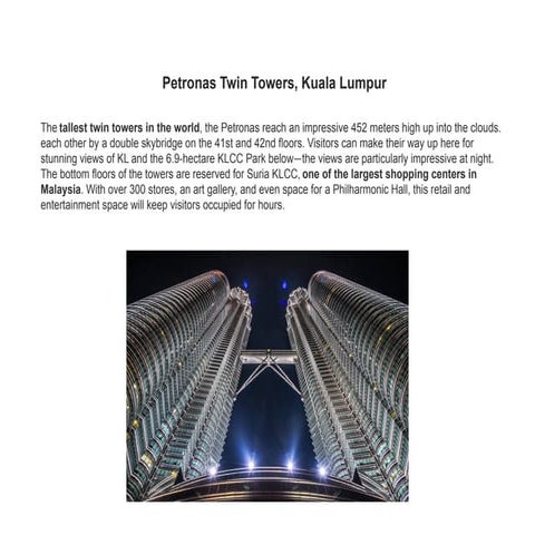 Famous places Malaysia for primary students | PPTX