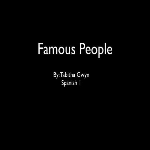 Presentación famous people | PPT