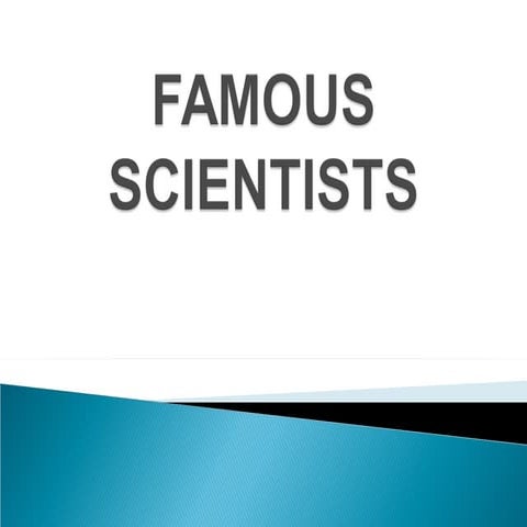 Famous scientists | PPT