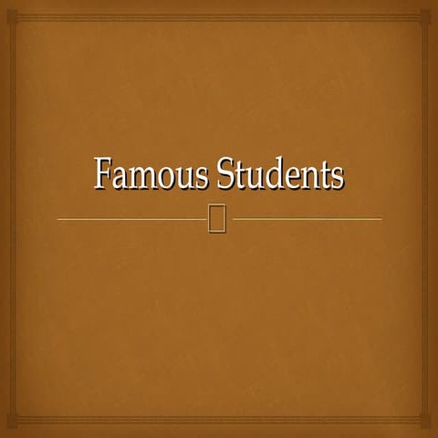 Famous students | ODP | Dating | Family and Relationships