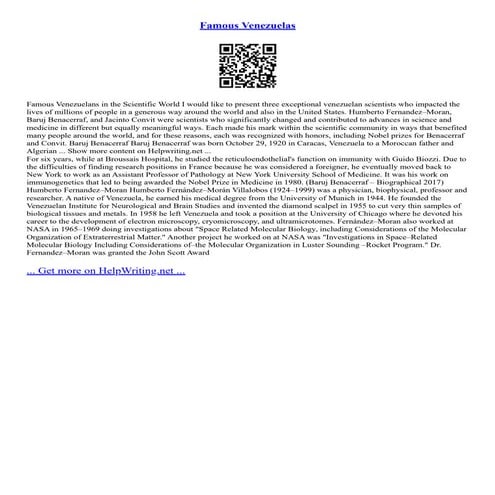 Famous Venezuelas | PDF