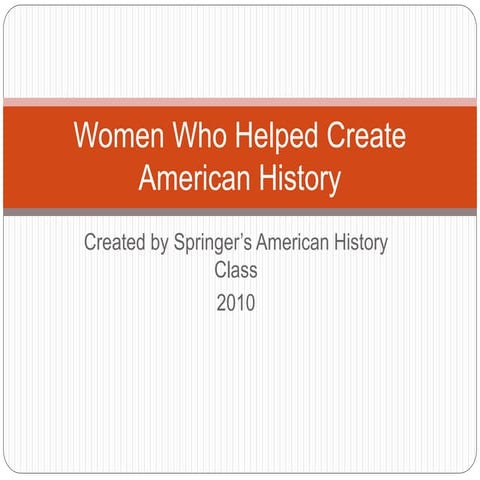 Famous women in american history | PPTX