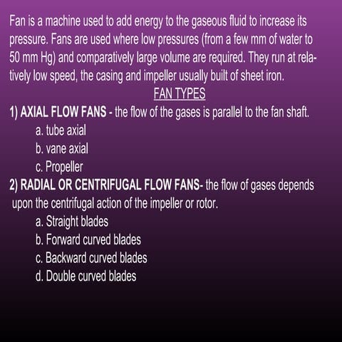 Fan and blowers (mech 326) | PPT