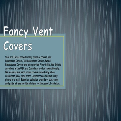 Fancy vent covers | PPT