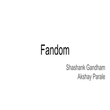 Fandom Quiz | The Quiz Weekend '17 | PPTX