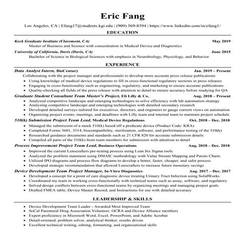 Fang, Eric | PDF | Business | Business and Finance