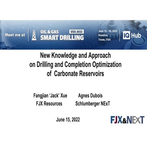 New Knowledge And Approach On Drilling And Completions Optimization Ppt 