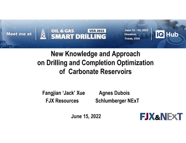 New Knowledge And Approach On Drilling And Completions Optimization Ppt