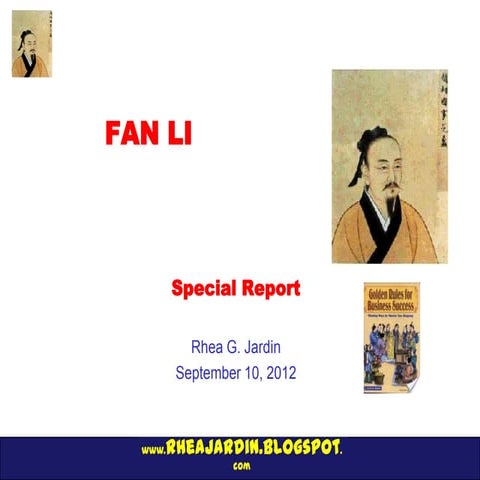 Fan li special report | PPTX