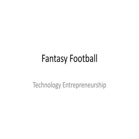 Fantasy football | PPTX