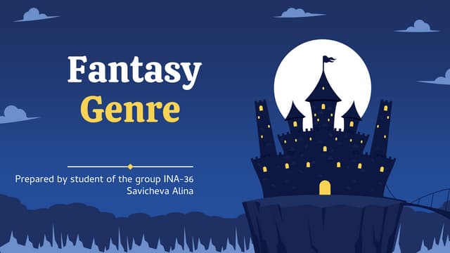 Conventions of the Fantasy genre | PPTX