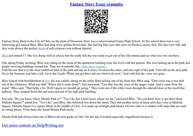 Fantasy Story Essay Examples PPT fantasy-story-essay-examples-ppt
