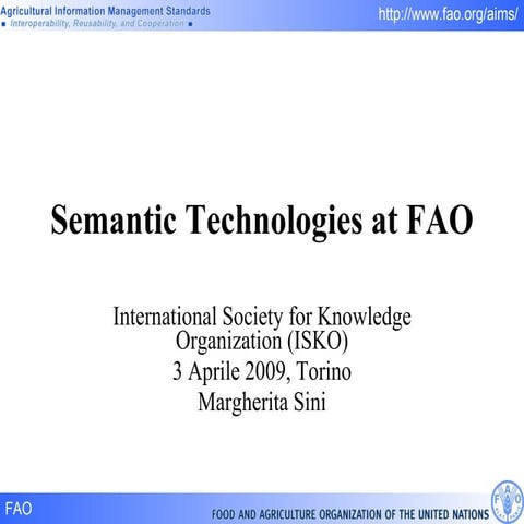 Semantic Technologies at FAO | PPT