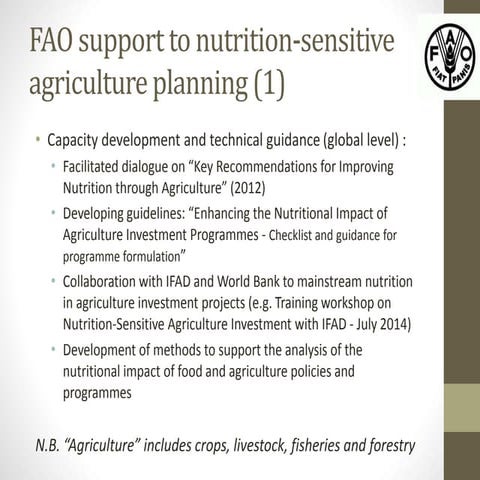 Fao nutrition programming | PPTX