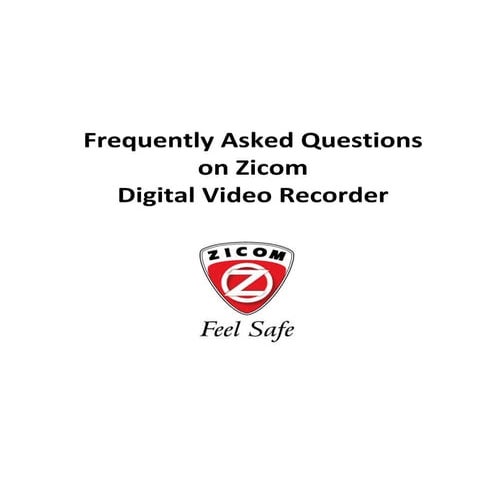 Faq zicom dvr | PDF