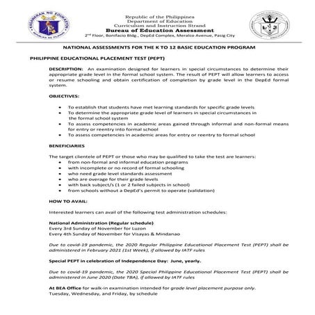 Fa qs bea-ead-testing-programs | PDF