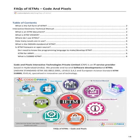 IETM - Interactive Electronic Technical Manual / Code and Pixels | PDF