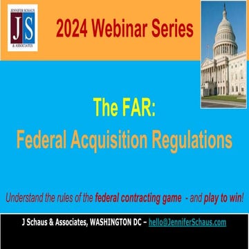 2024: The FAR, Federal Acquisition Regulations - Part 2 | PPTX
