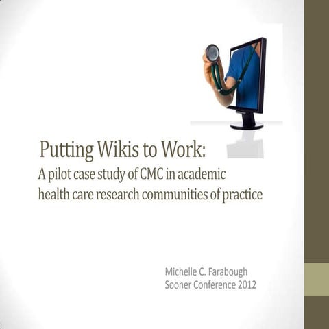 Putting Wikis to Work in an Online Research Environment | PPT