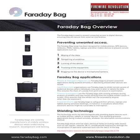 Faraday Bags | PDF