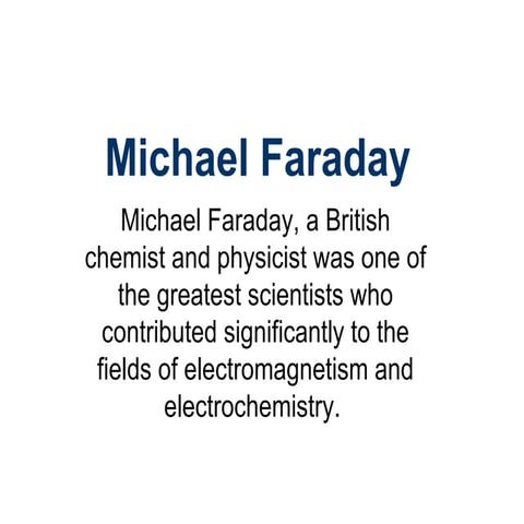 Michael Faraday ppt | PPT