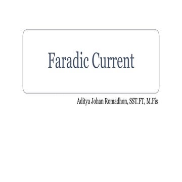 Materi Pembelajaran Fisioterapi Faradic Current | PPTX