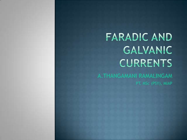 Faradic body treatment | PPTX