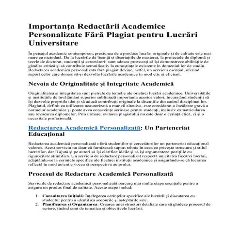 Fara Plagiat Lucrari de Licenta la comanda | PDF