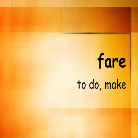 Fare | PPT