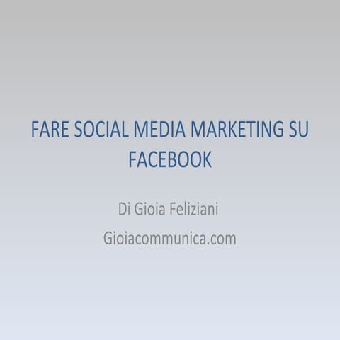 Presentazione social media marketing | PDF