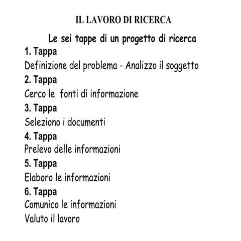 Fare una ricerca | PPT