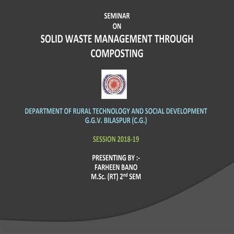 solid waste management through composting | PPTX