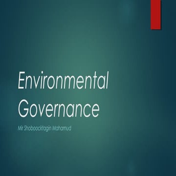 Environmental Governance | PPT