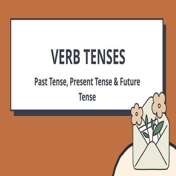Verb Tenses Power Point Presentation for Grade 11 | PPTX