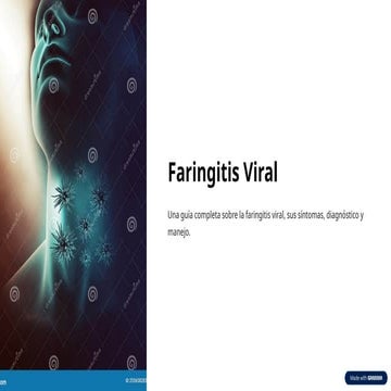 Faringitis-Viral. causas , cuidados y como prevenirlo | PPTX