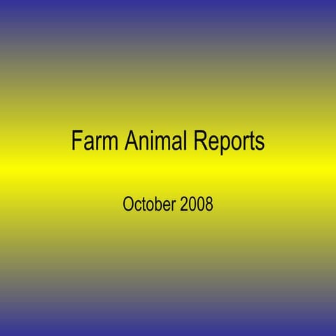 Farm Animal Reports | PPT