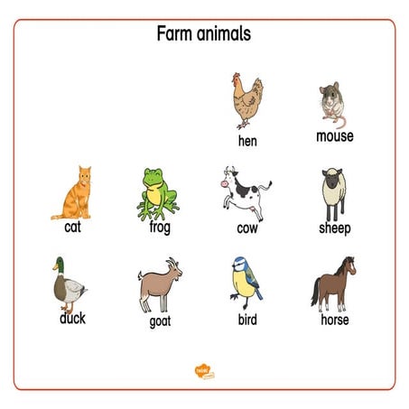 Farm animals-wordmat | PPT