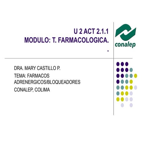 FARMA 2.1 Adrenergicos clase de nivel medio superior | PPT