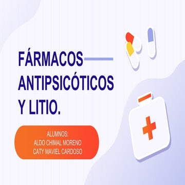 FARMACOS ANTIPSICOTICOS Y LITIO, FORMA DE ADMINISTRACIÓN, DOSIS | PPTX
