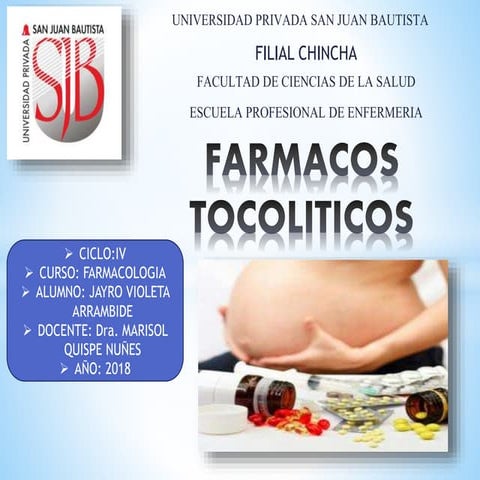 Farmacos tocoliticos if corregido | PPTX